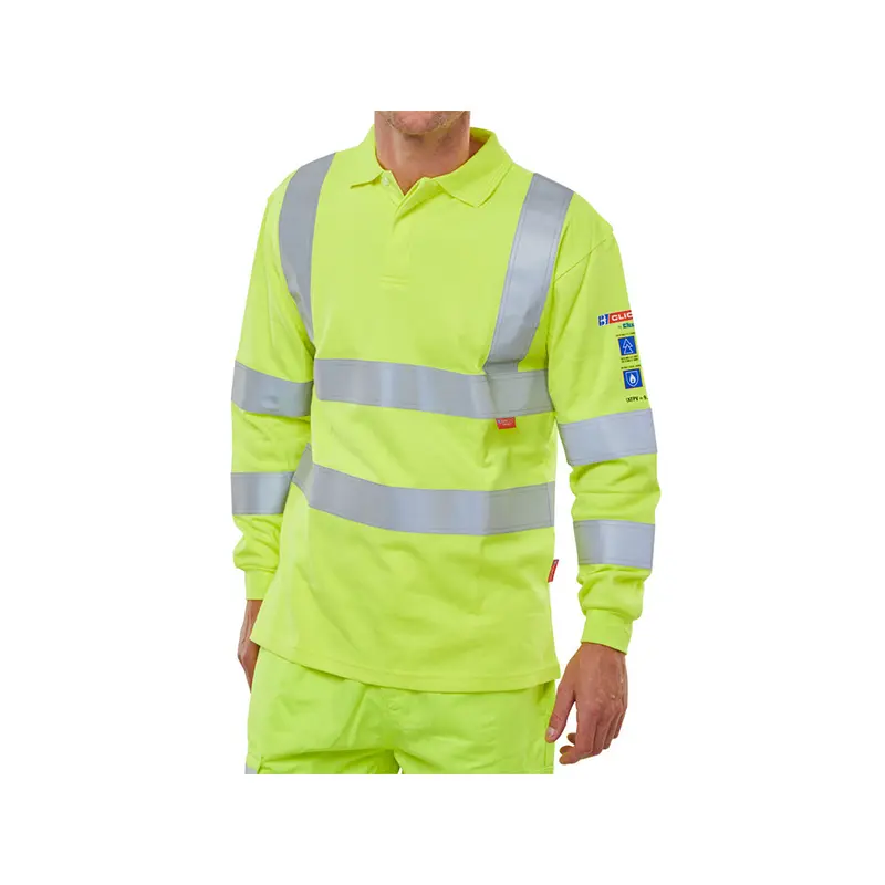 Click Arc Compliant Hi-Vis Polo Shirt | Flame Retardant Shirts | Shirts ...